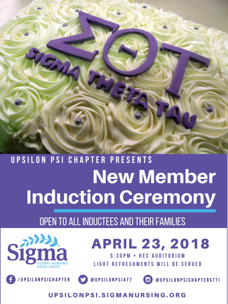 Sigma Theta Tau International Upsilon Psi Chapter Induction Ceremony ...