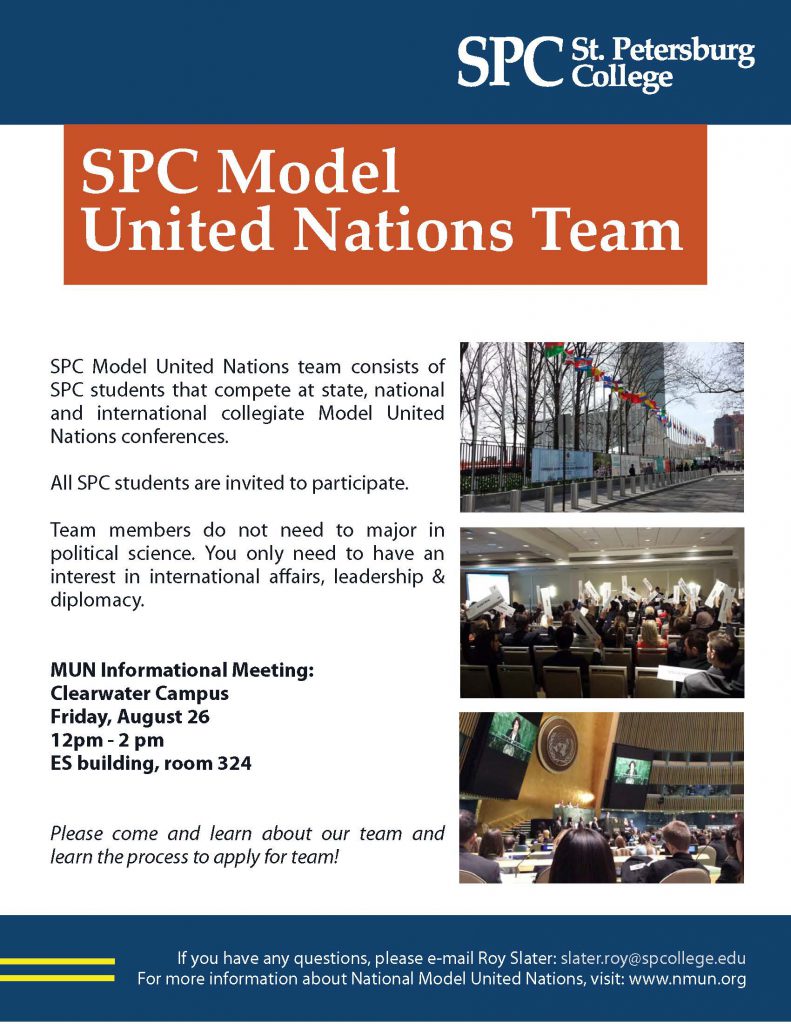 Model UN Info Session August 26! - Center for International Programs