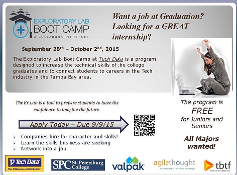 Exploratory Lab Boot Camp - apply by Sept. 9